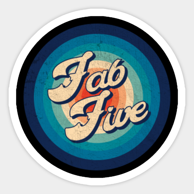 Fab 5 - VINTAGE CIRCLE - Vintage Circle - Sticker | TeePublic